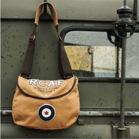 Red Canoe | Bags | Vintage Rcaf Messenger Bag Red Canoe Military Canvas ...